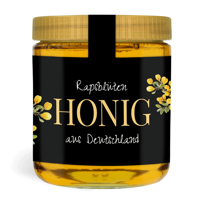 Honig Gewährverschlussetikett 500g – Elegante Elena – honeystickers