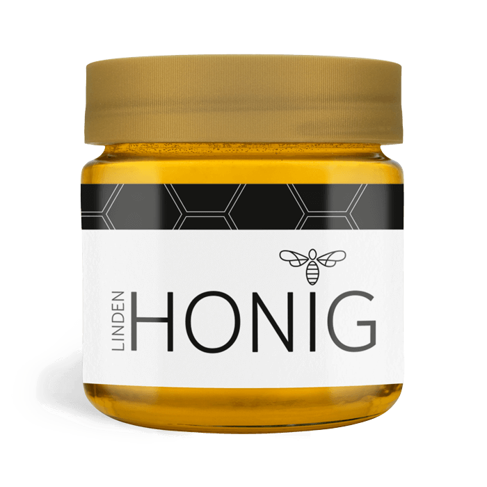 Honig rechteckiges Etikett 250g – Moderner Marlo – honeystickers