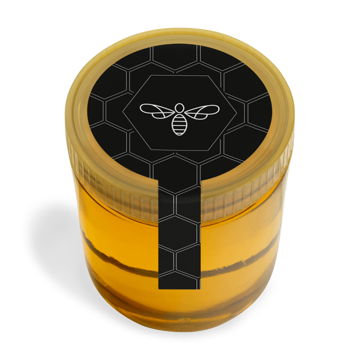 Honig Siegeletikett mit Frischesiegel 500g – Moderner Marlo – honeystickers