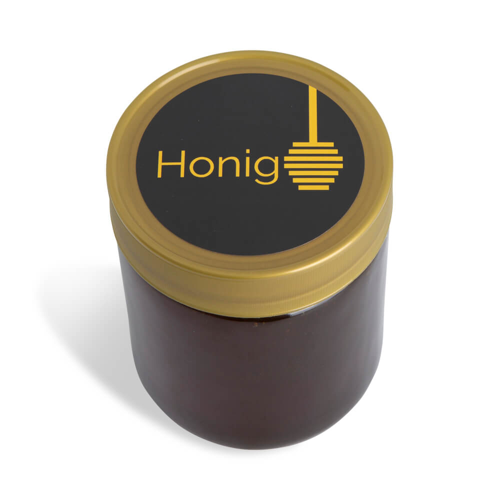 Honig Deckeletikett 500g – Klassischer Karl – honeystickers