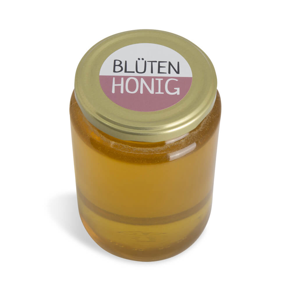 Honig Deckeletikett 1000g – Sanfte Sarah – honeystickers