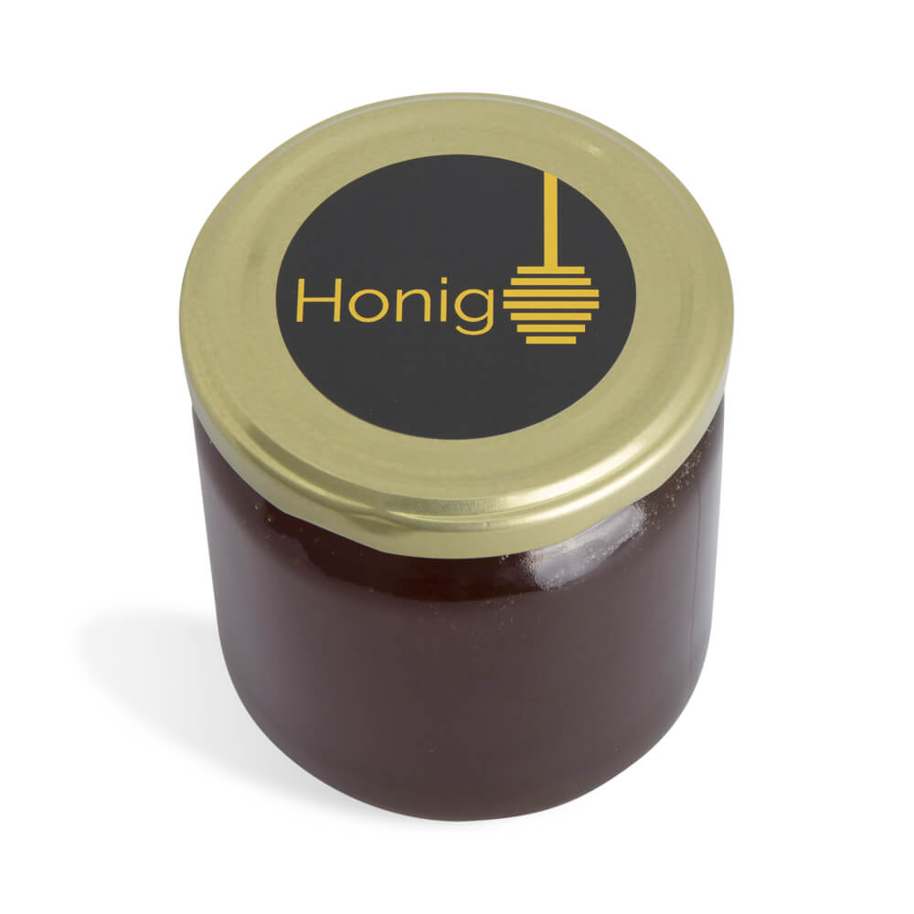 Honig Deckeletikett 500g – Klassischer Karl – honeystickers