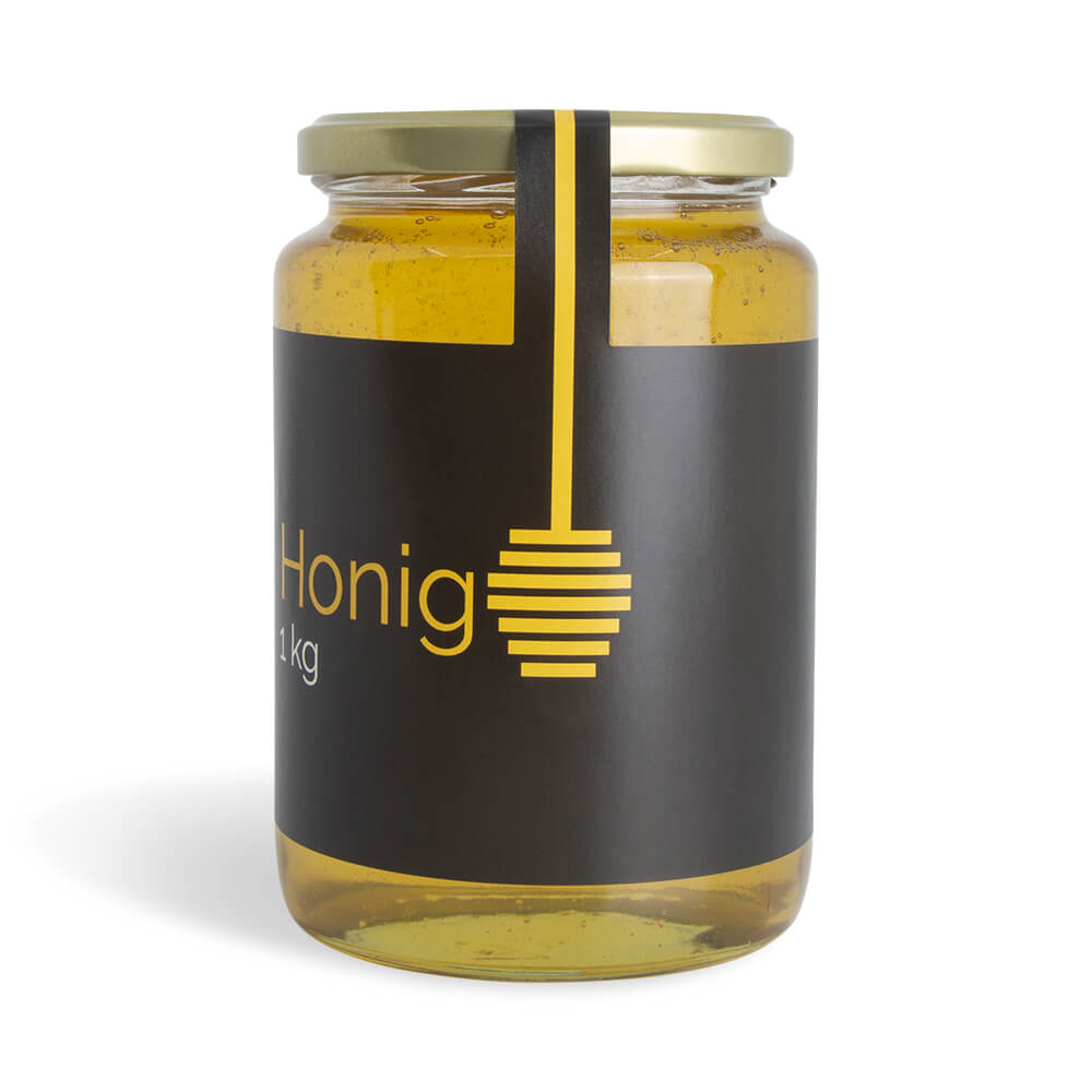 Honig Gewährverschlussetikett 1000g – Klassischer Karl – honeystickers