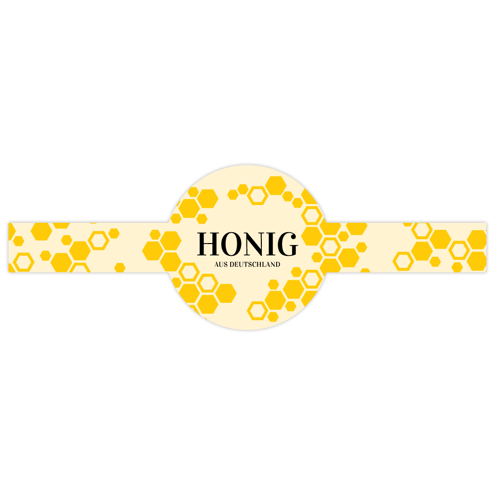 Honig Siegeletikett mit Frischesiegel 250g – Gelber Gustav – honeystickers